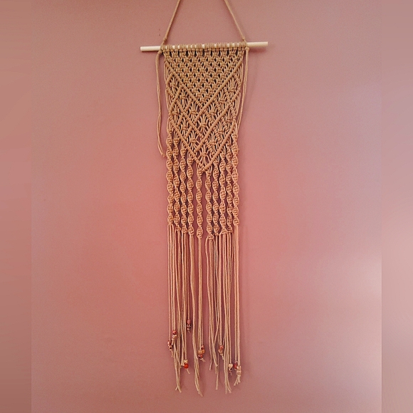 Hand Crafted | Wall Decor | Nwot Fancy Triangles Twists Beads Handmade ...